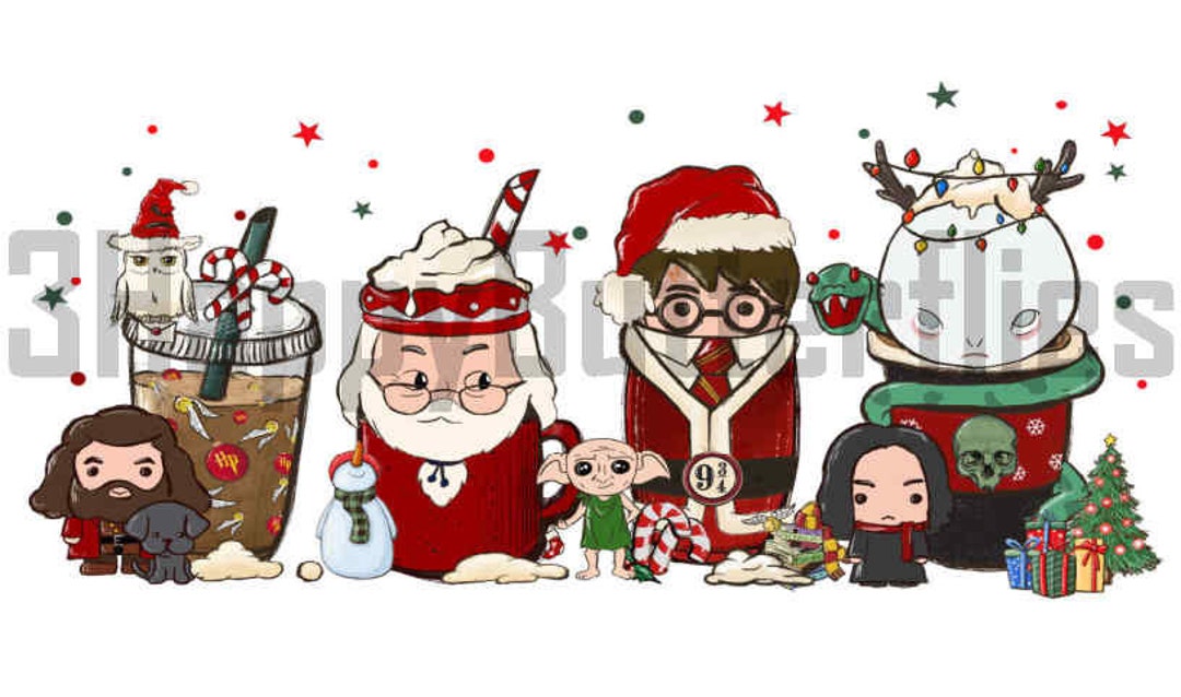 Ready to Press Harry Potter Xmas Lattes Sublimation Transfers Heat ...
