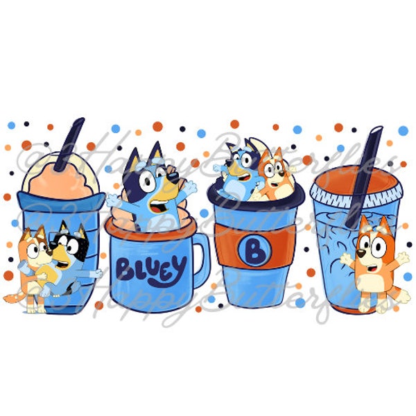 Bluey Cup Transfers - Etsy