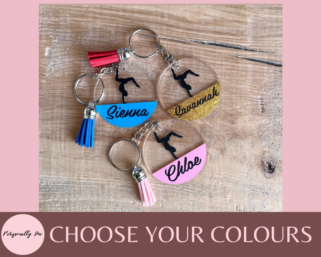 Personalised Gymnastics Keyring / Gymnastics Keychain. - Etsy UK