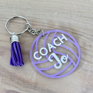 Netball Coach Gift / Personalised Netball Coach Keyring / Keychain / Sports Gift Idea / Netball ...