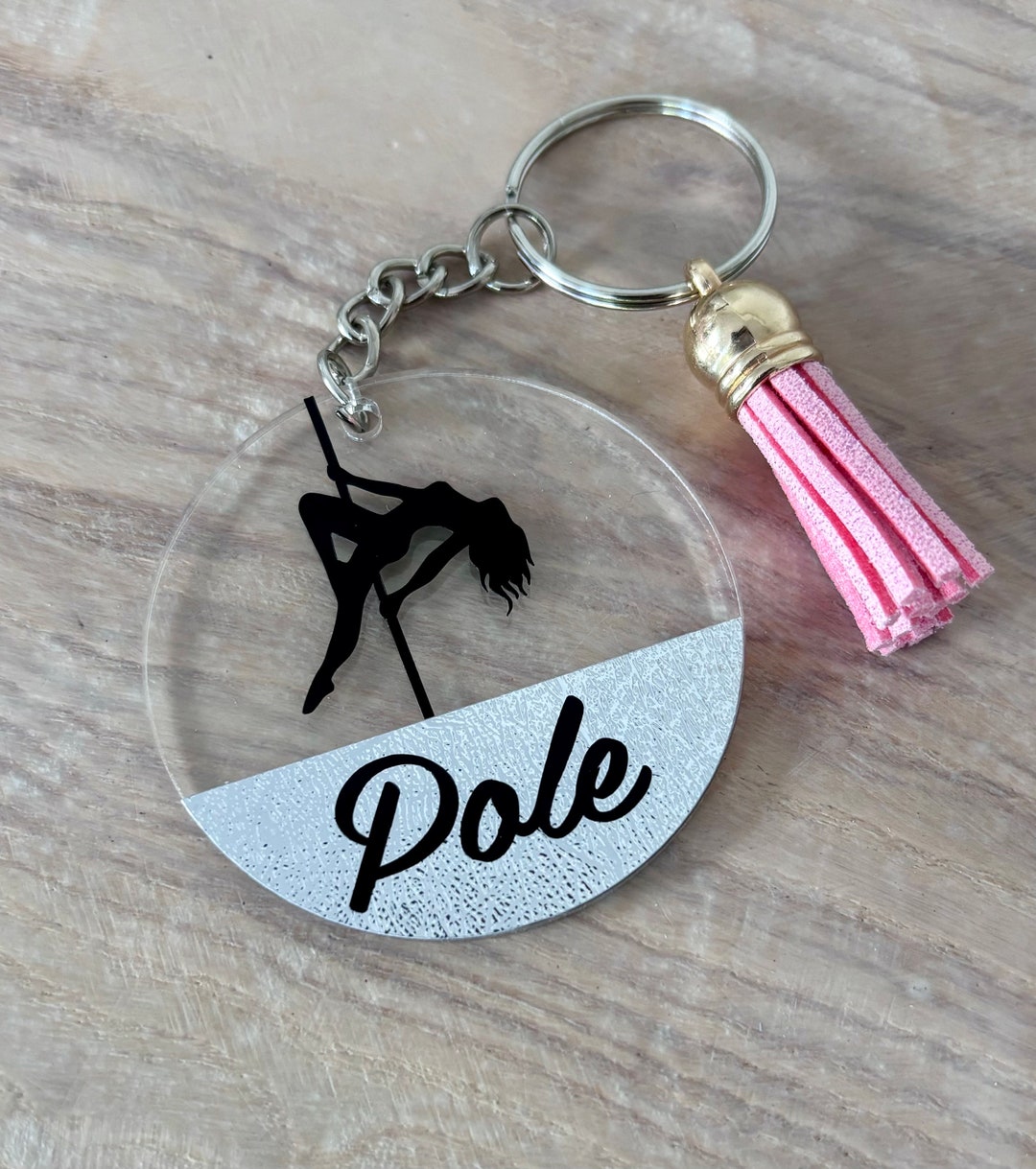 Personalised Pole Dancing Keyring / Pole Dancer / Pole Fitness, Gymnast ...