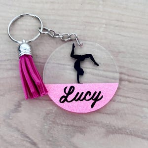 Personalised Gymnastics Keyring / Gymnastics Keychain. Gymnastics Gift ...