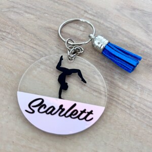 Personalised Gymnastics Keyring / Gymnastics Keychain. Gymnastics Gift ...
