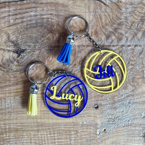Personalised Netball Keyring / Personalised Netball Keychain / Sports ...