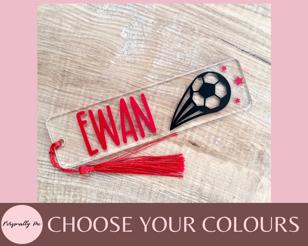 Personalised Football Bookmark Boys or Girls Bookmark With - Etsy UK
