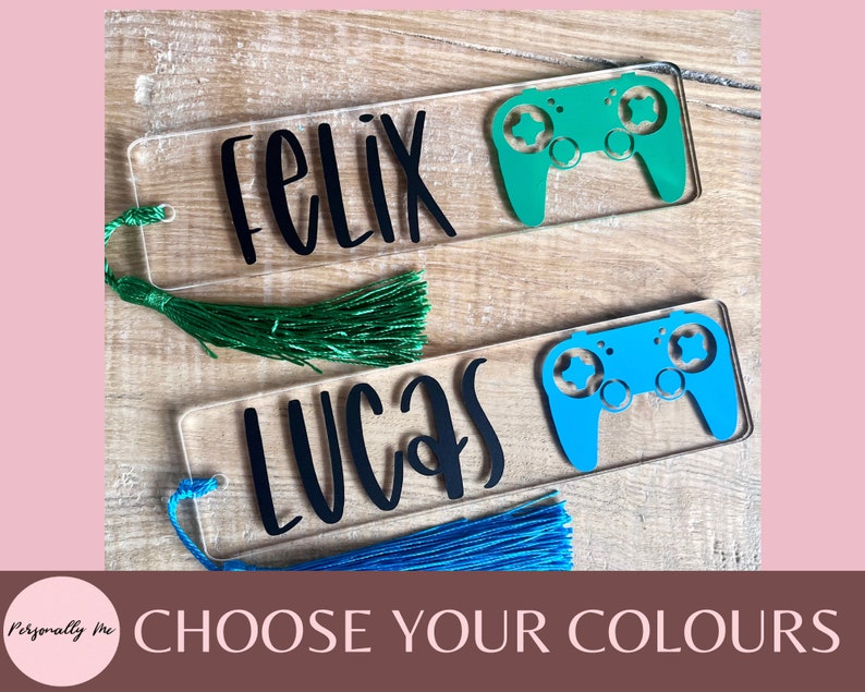 Personalised Gaming Bookmark Boys Design With Gaming Design - Etsy
