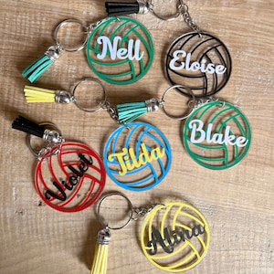 Personalised Netball Keyring / Personalised Netball Keychain / Sports ...