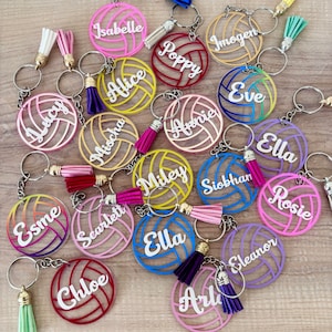 Personalised Netball Keyring / Personalised Netball Keychain / Sports ...