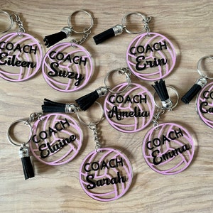 Netball Coach Gift / Personalised Netball Coach Keyring / Keychain / Sports Gift Idea / Netball ...