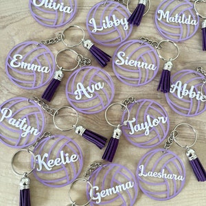 Personalised Netball Keyring / Personalised Netball Keychain / Sports ...