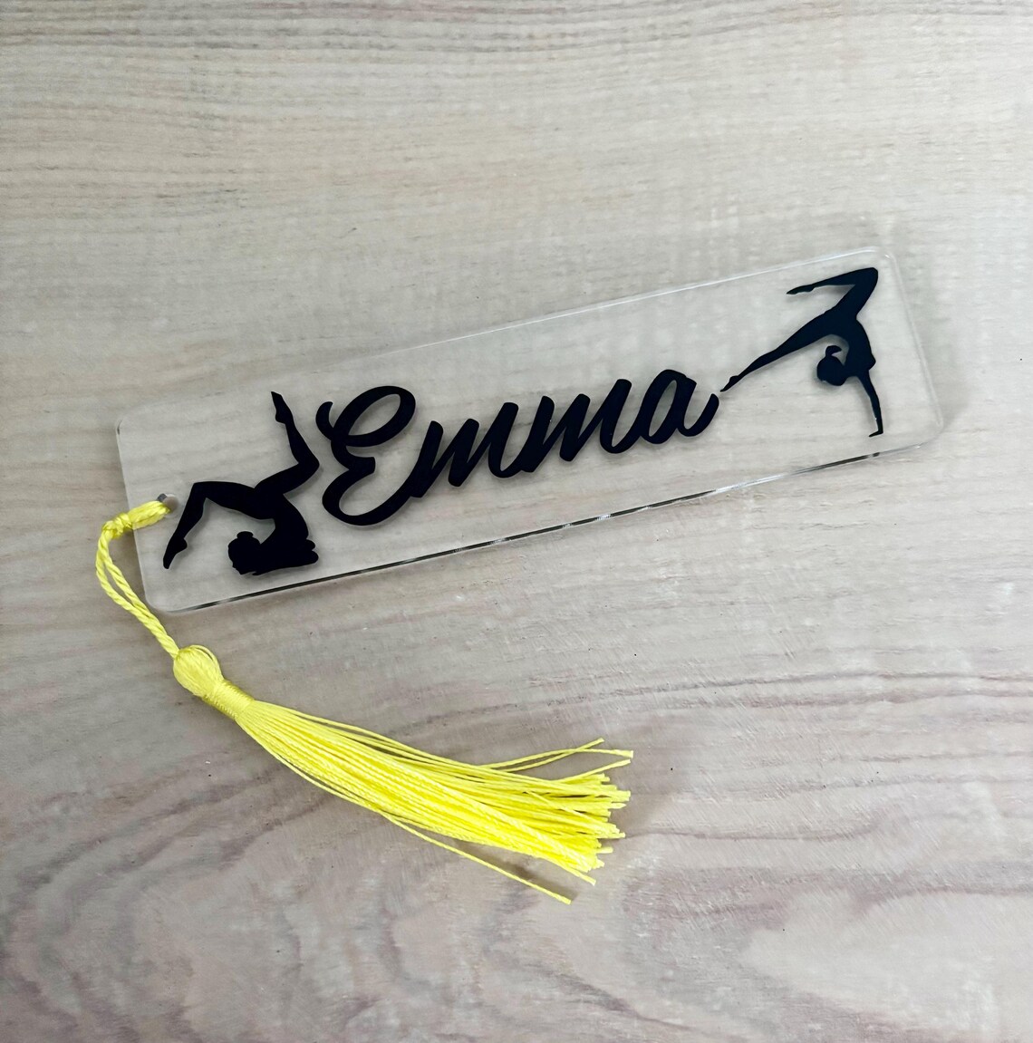 Personalised Gymnastics Bookmark, Gymnastics Design. Acrylic Bookmark ...