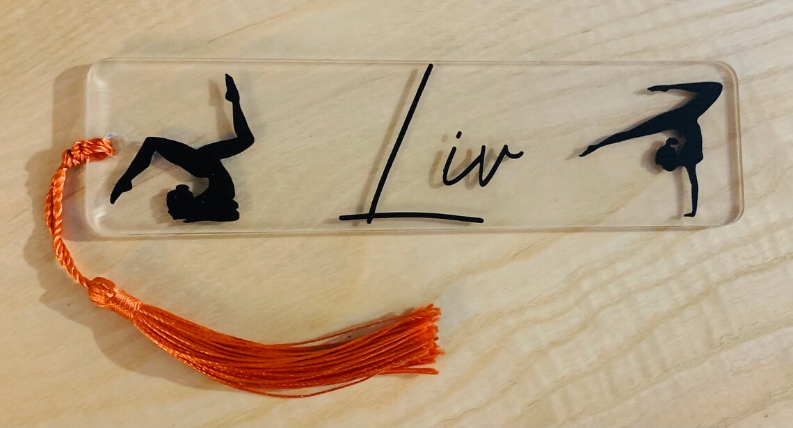 Personalised Gymnastics Bookmark Gymnastics Design. Acrylic | Etsy