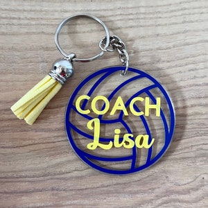 Netball Coach Gift / Personalised Netball Coach Keyring / Keychain ...