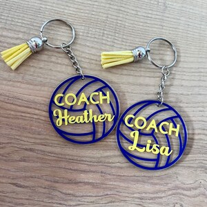 Netball Coach Gift / Personalised Netball Coach Keyring / Keychain ...