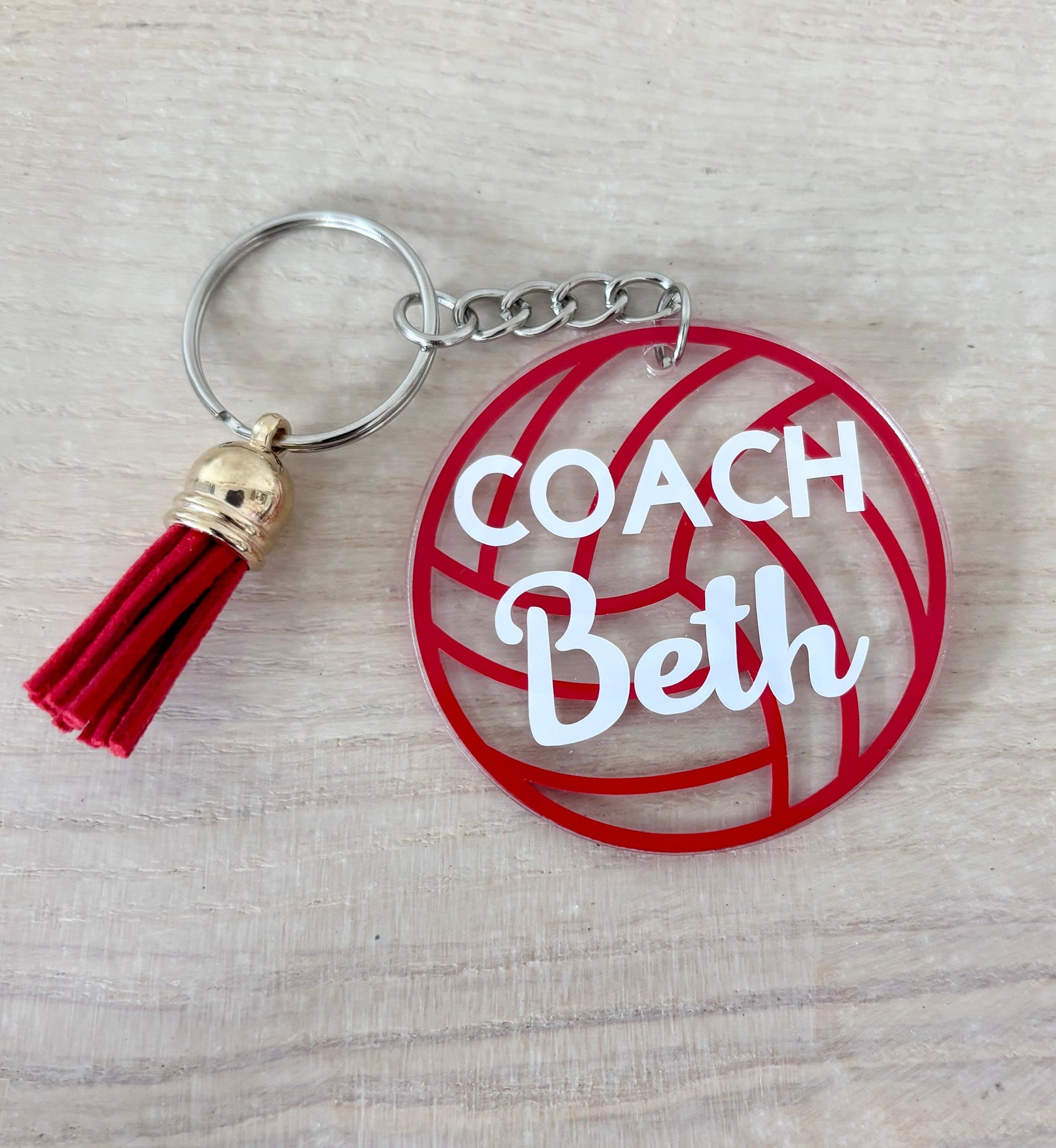 Netball Coach Gift / Personalised Netball Coach Keyring / Keychain ...
