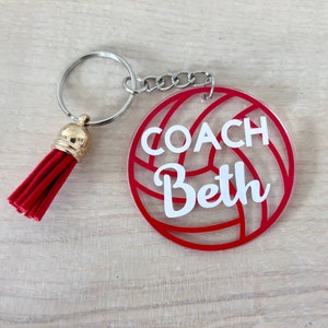 Netball Coach Gift / Personalised Netball Coach Keyring / Keychain ...