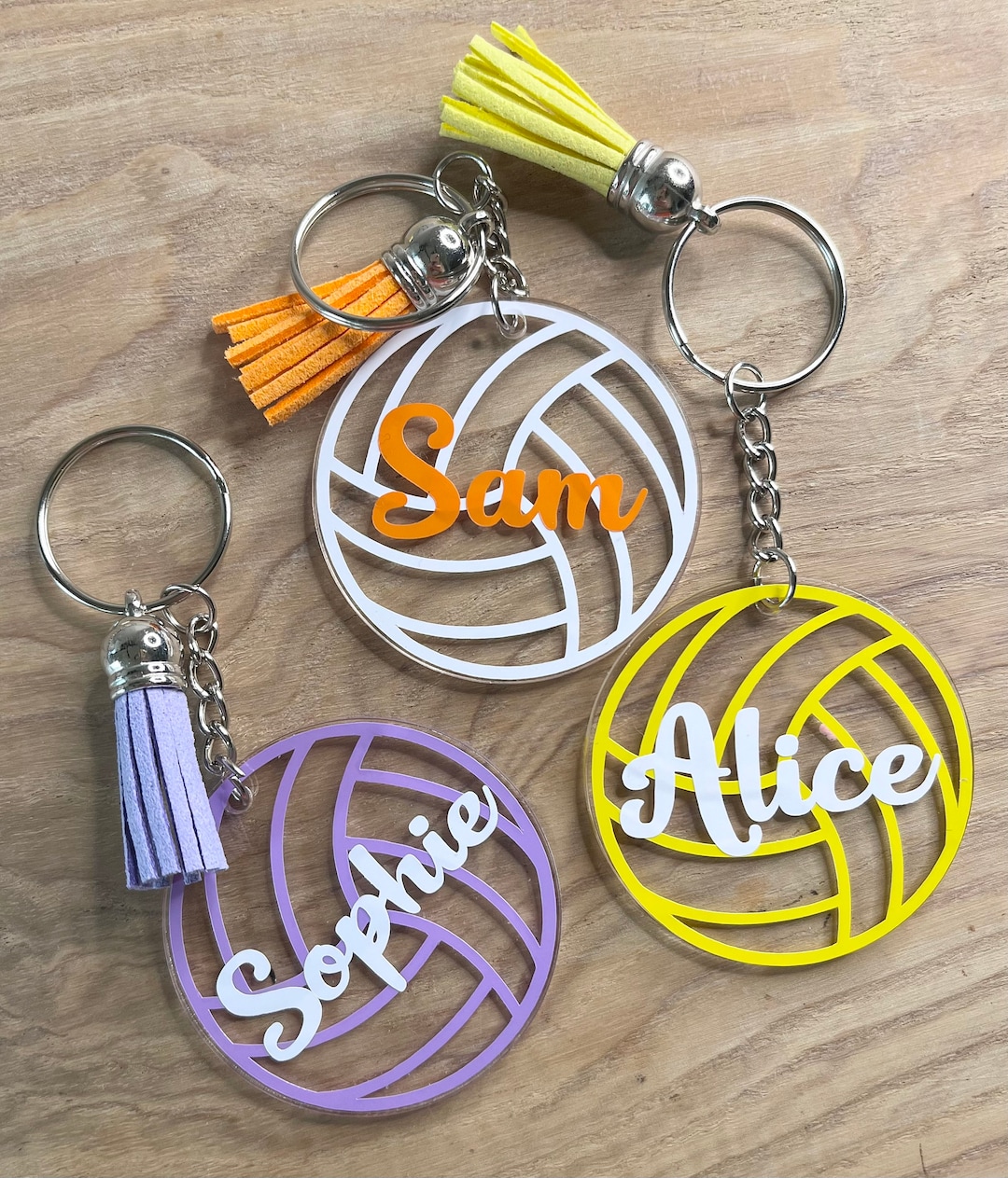 Personalised Netball Keyring / Personalised Netball Keychain / Sports ...