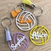 Personalised Netball Keyring / Personalised Netball Keychain / Sports ...
