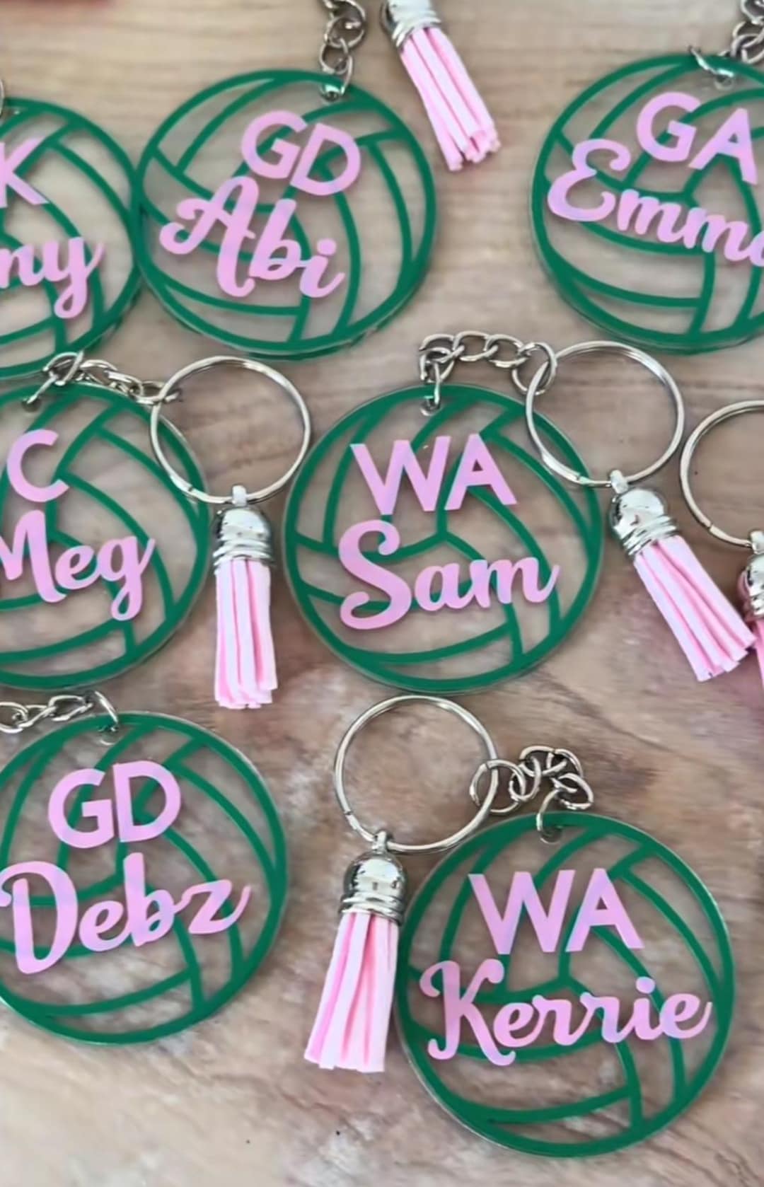 Personalised Netball Position Keyring / Personalised Netball Keychain ...