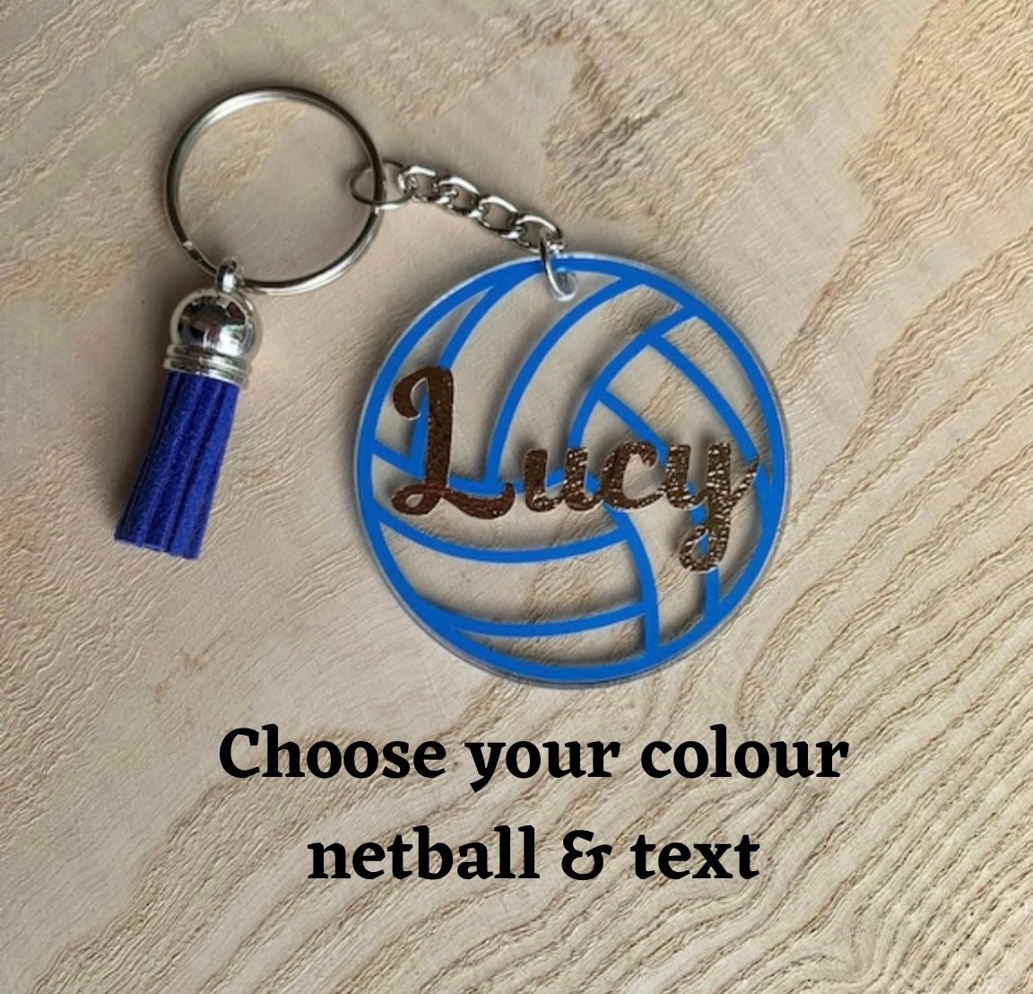Personalised Netball Keyring / Personalised Netball Keychain / - Etsy ...