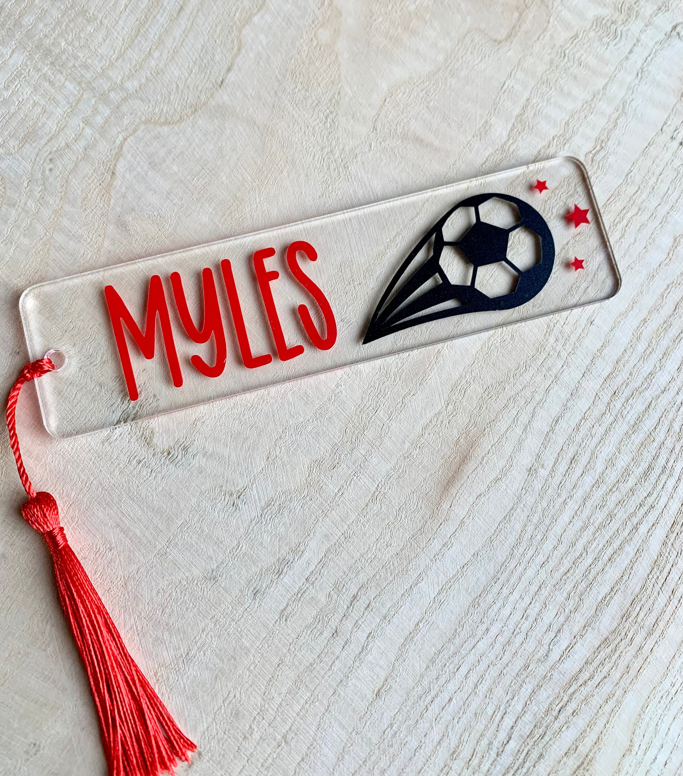 Personalised Football Bookmark Boys or Girls Bookmark With - Etsy UK