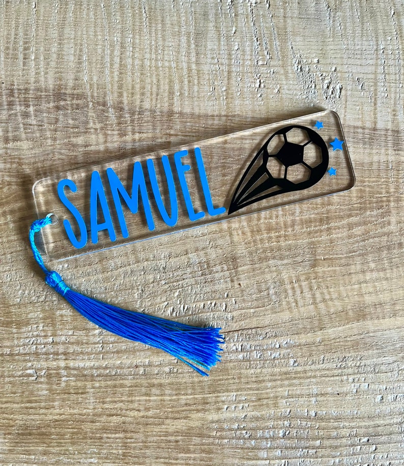 Personalised Football Bookmark Boys or Girls Bookmark With - Etsy UK