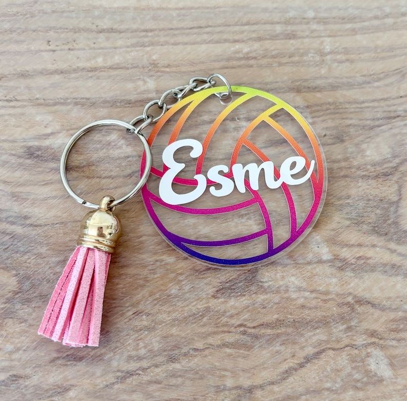 Personalised Netball Keyring / Personalised Netball Keychain / Sports ...
