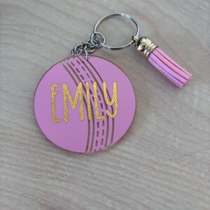 Personalised Cricket Ball Keyring / Personalised Cricket Ball Keychain ...