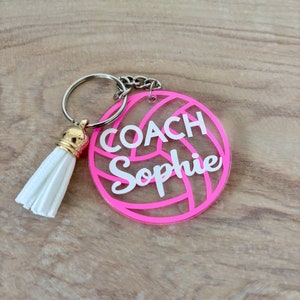 Netball Coach Gift / Personalised Netball Coach Keyring / Keychain ...