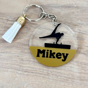 Personalised Boy / Male Gymnastics Keyring / Gymnastics Keychain ...
