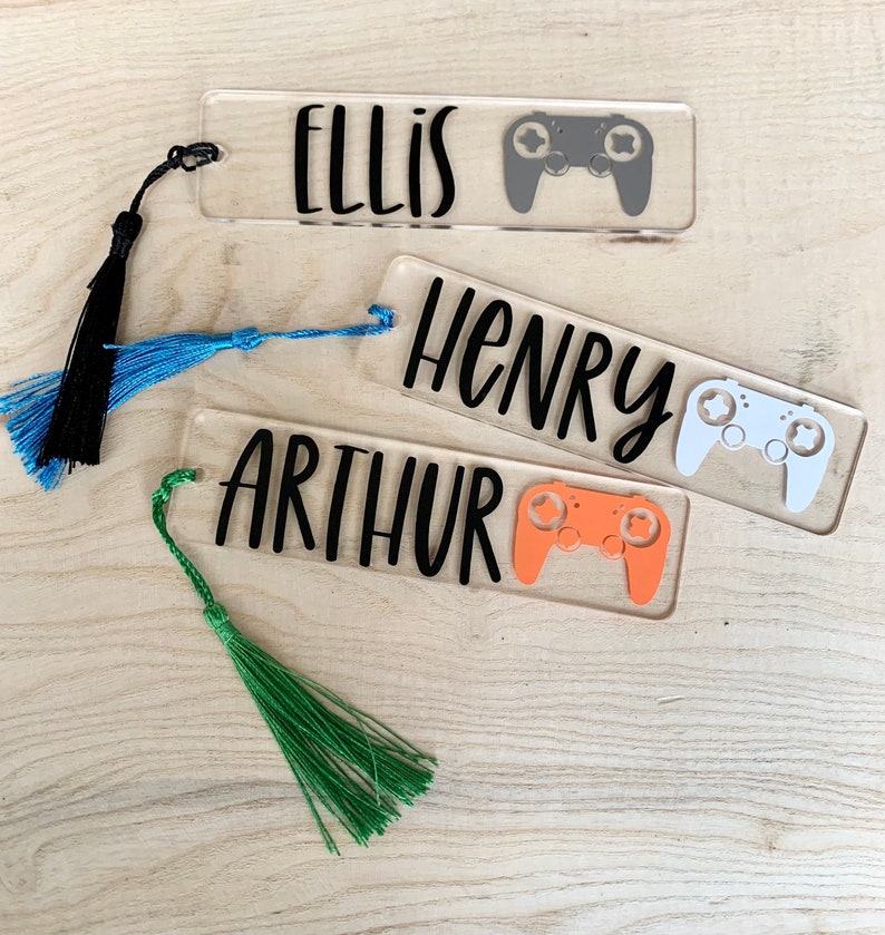 Personalised Gaming Bookmark Boys Design With Gaming Design - Etsy