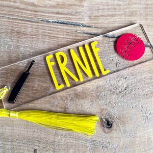 Personalised Cricket Bookmark, Boys / Girls Bookmark With Cricket Theme ...