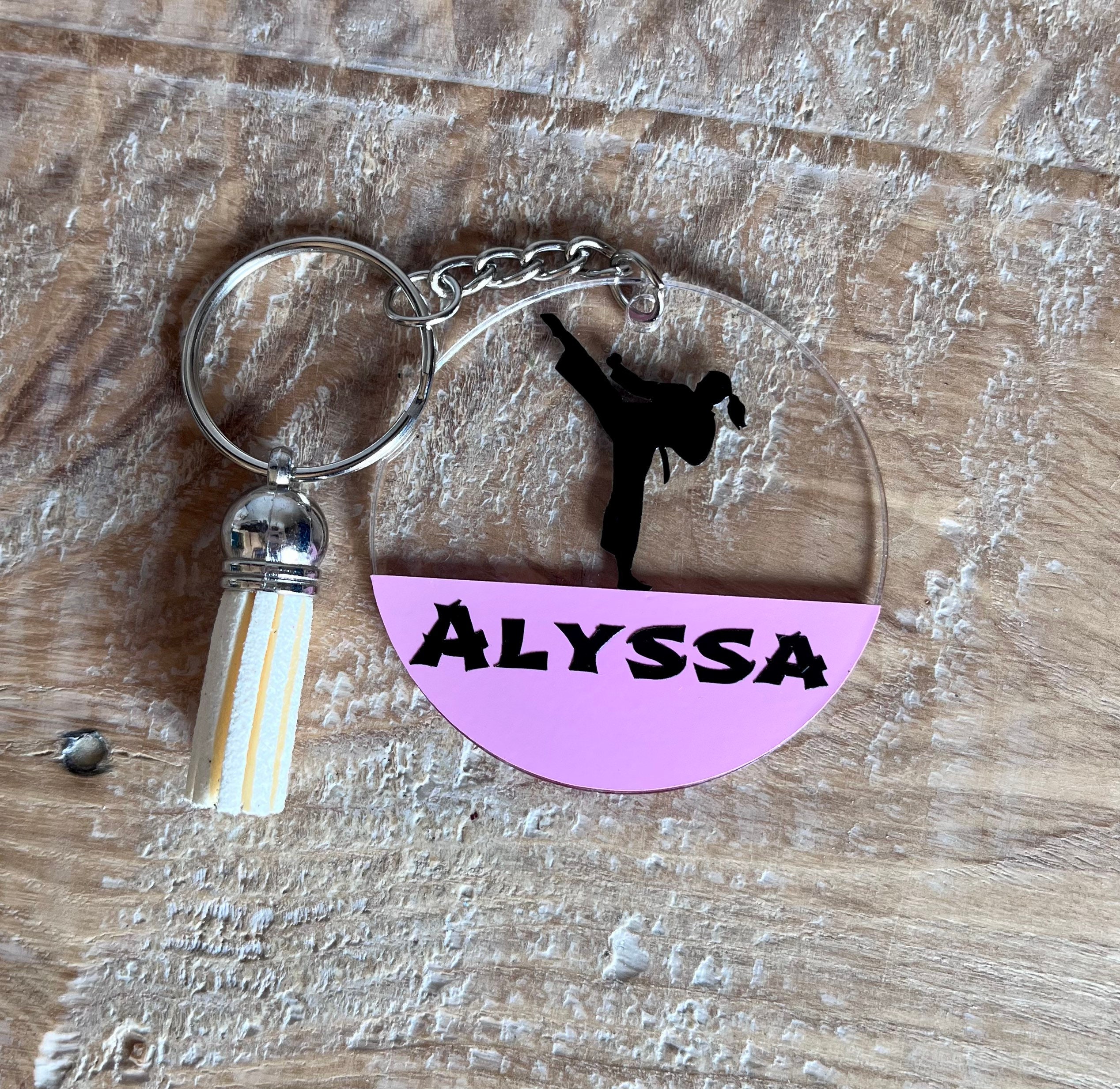 Personalised Taekwondo / Karate / Martial Arts Keyring. - Etsy UK
