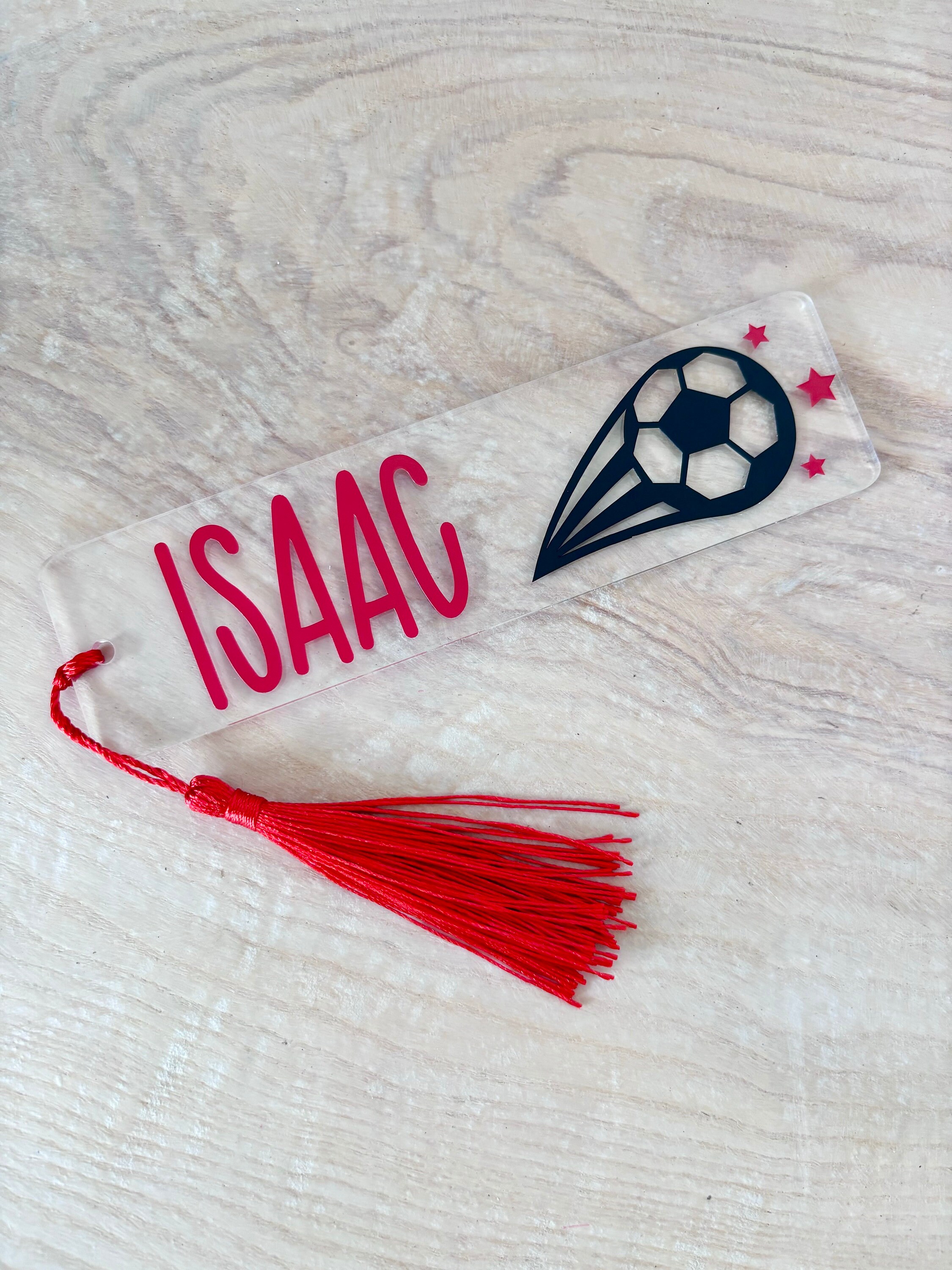 Personalised Football Bookmark, Boys or Girls Bookmark With Football ...