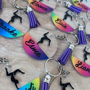 Personalised Gymnastics Keyring / Gymnastics Keychain. Gymnastics Gift ...
