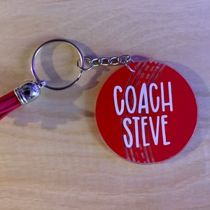 Personalised Cricket Ball Keyring / Personalised Cricket Ball Keychain ...