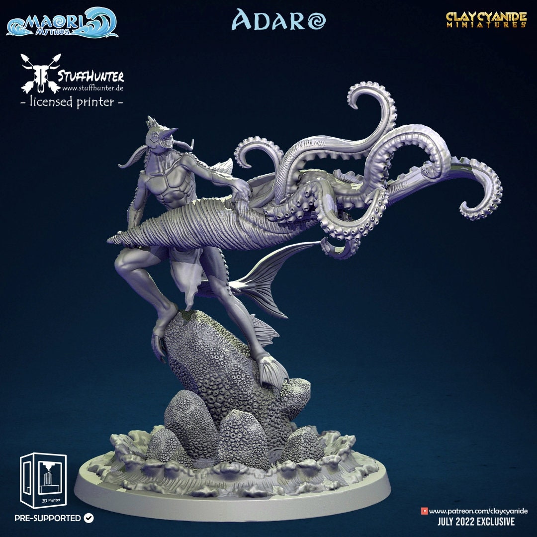 Maori Myth Adaro 4 Tabletop Warrior Water Fish People - Etsy