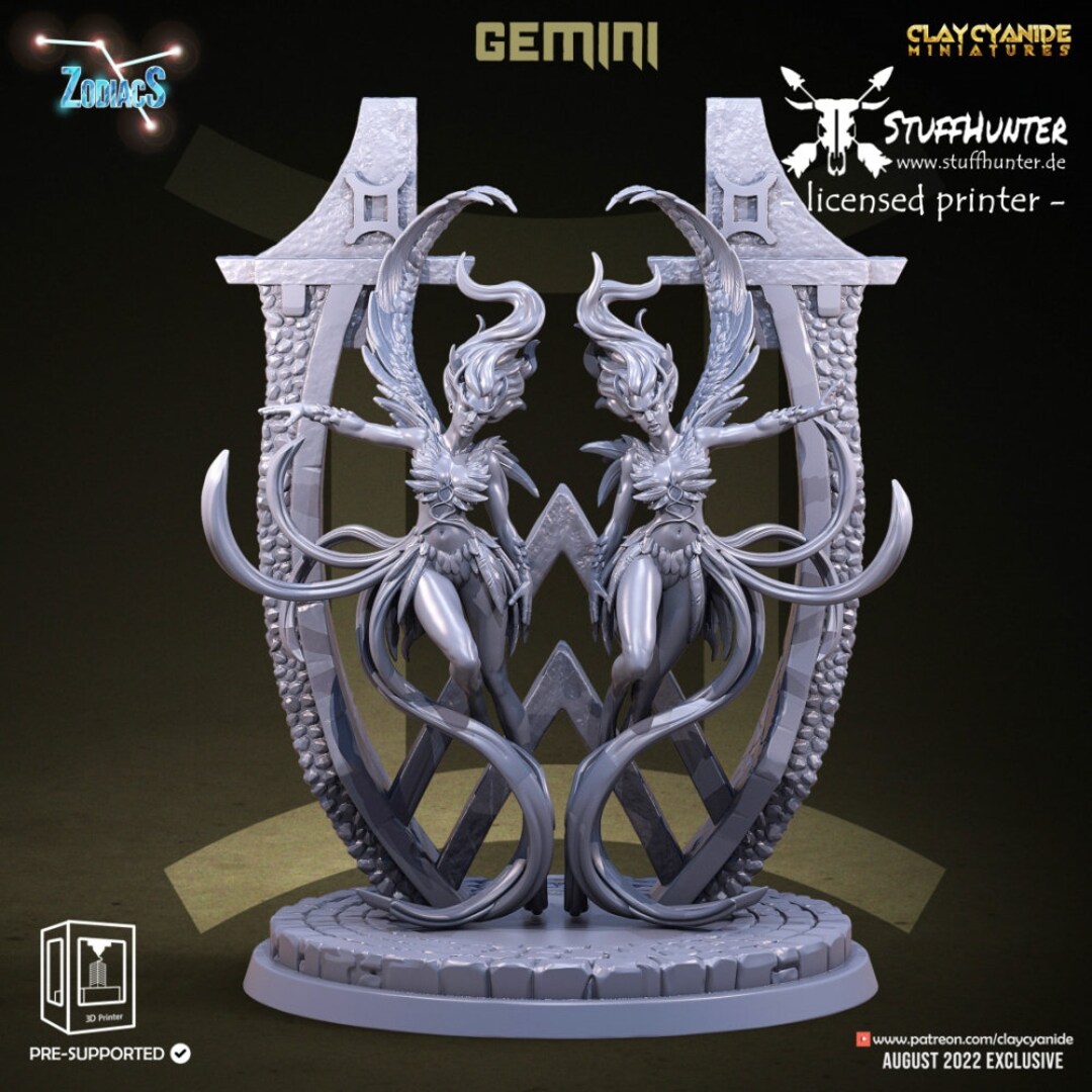 Zodiacs Gemini Gemini Tabletop Zodiac Grimdark Tabletop Aos Fantasy - Etsy