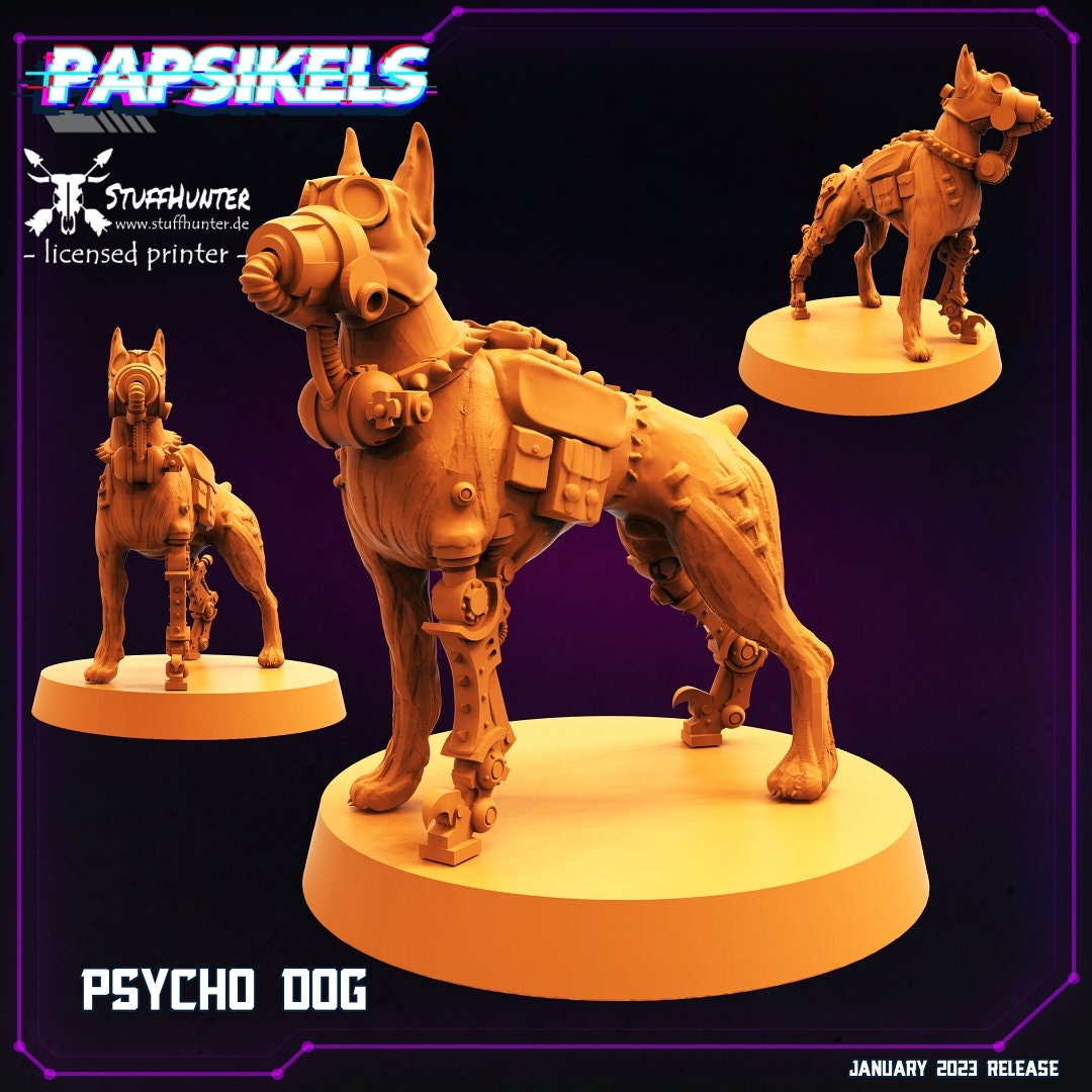 Psycho Dog - Papsikels - Cyberpunk Tabletop Wargaming Sci-fi 28-32 Mm ...