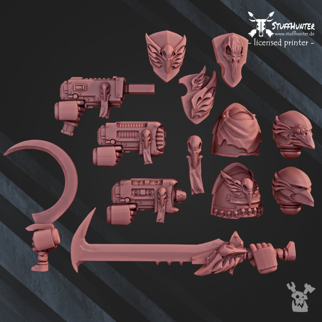 Crow Warrior Bits Set - Dakkadakka - Grimdark Tabletop Marine Sci-fi ...