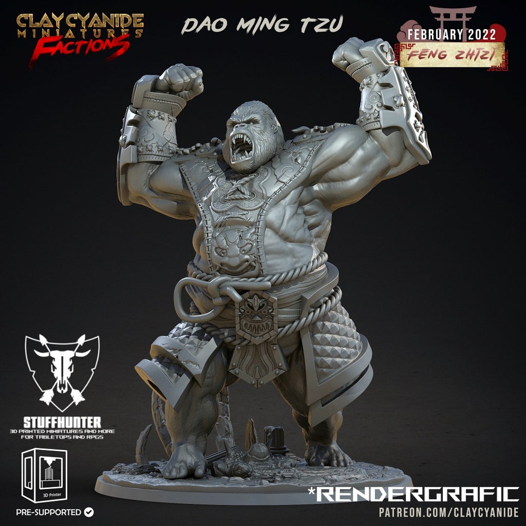 Dao Ming Tzu Feng Zhizi Tabletop Fantasy Dnd Miniature Gorilla Monkey ...
