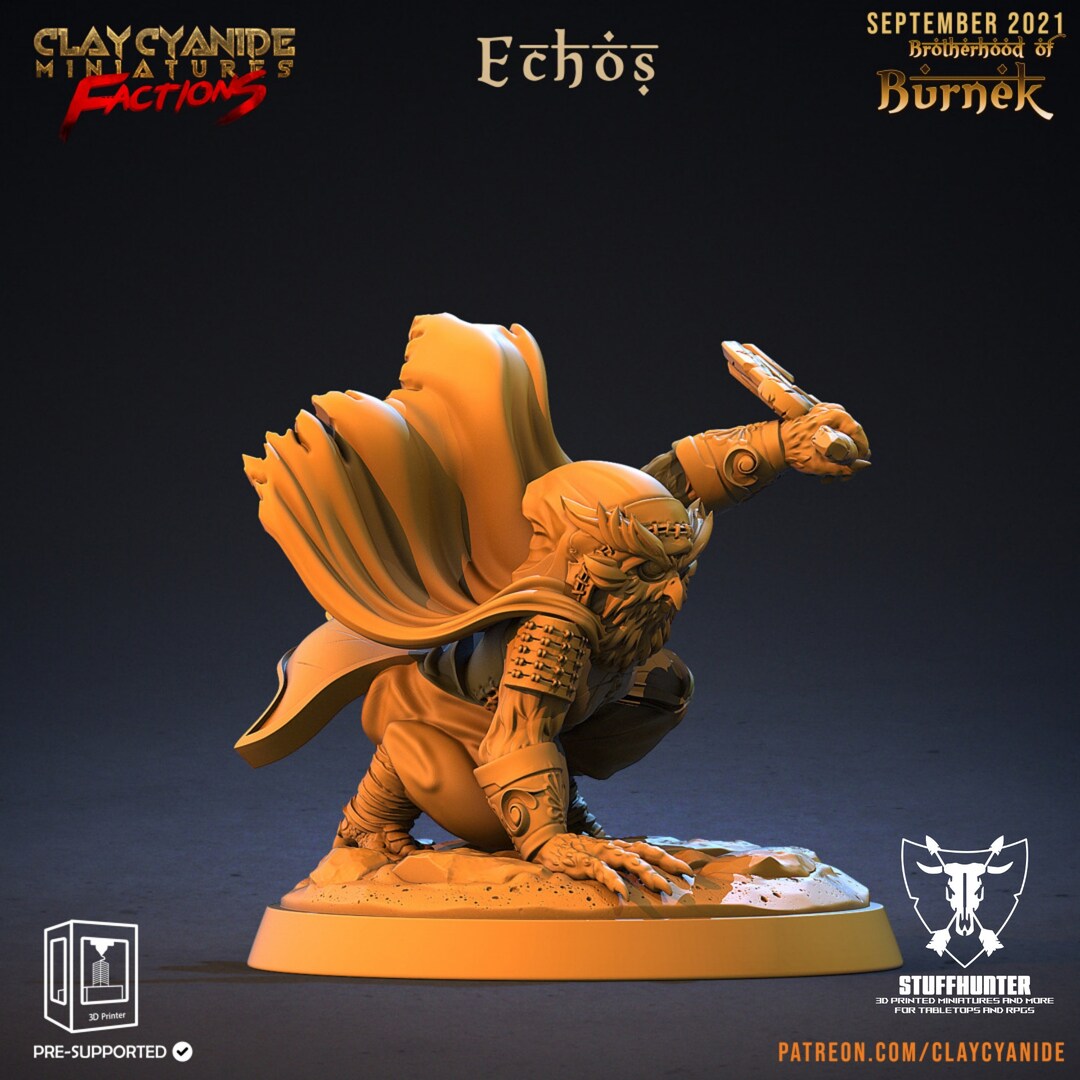Echos Brotherhood of Burnek Faction Tabletop Bird Owl Creature Fantasy ...