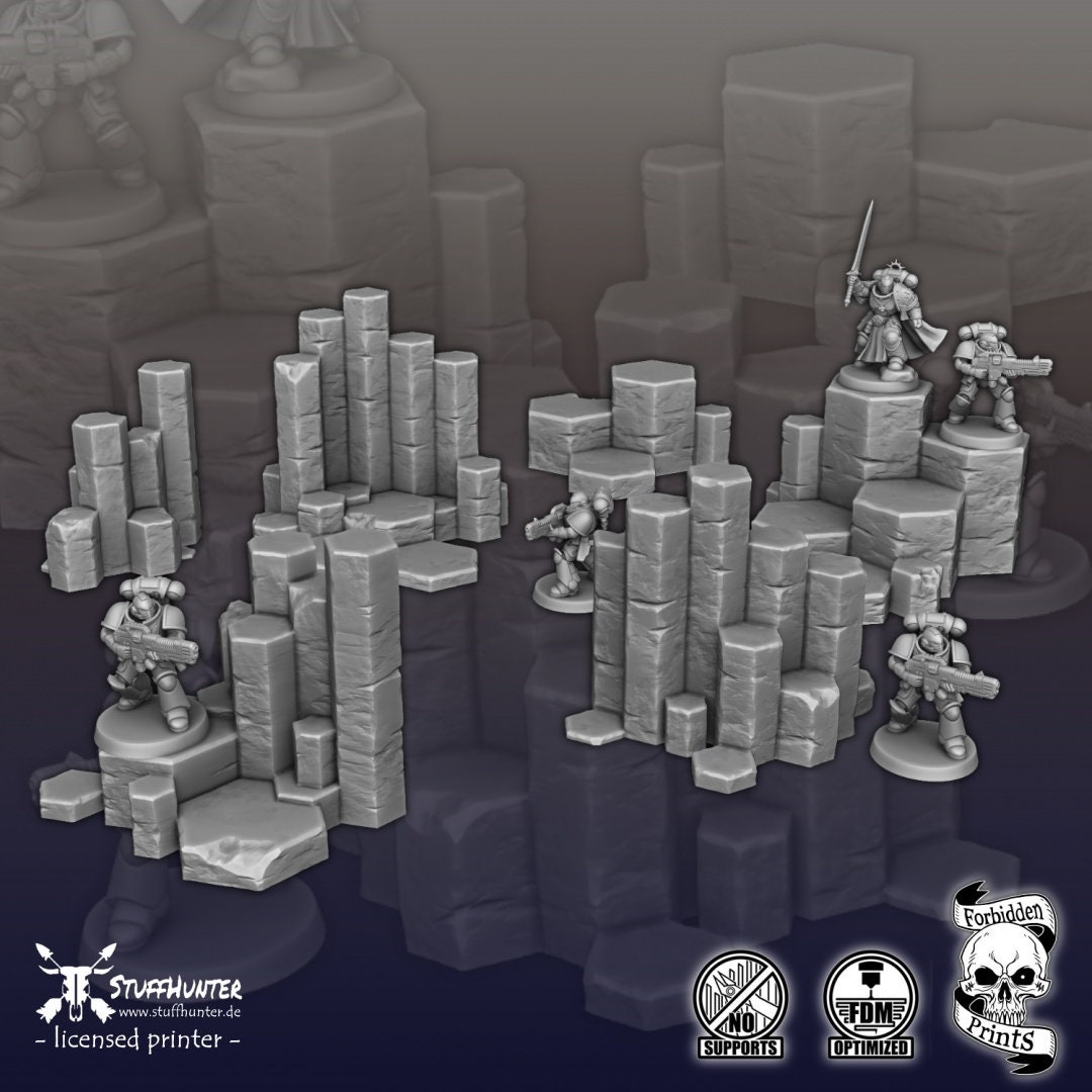 Hexagon Rocks Set Tabletop Terrain Terrain Building - Etsy