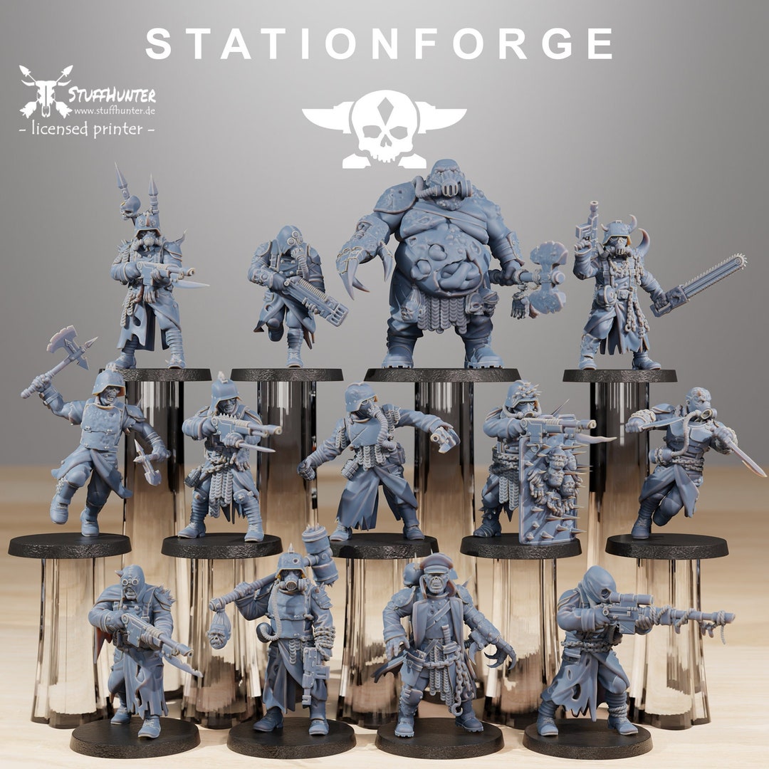 Grim Guard Corrupted (13) - Station Forge - Grimdark Tabletop Cultists ...