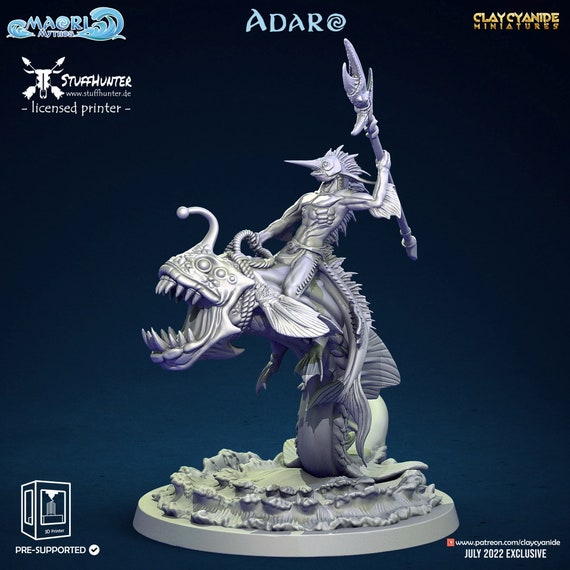 Maori Myth Adaro Rider 1 Tabletop Warrior Water Fish - Etsy
