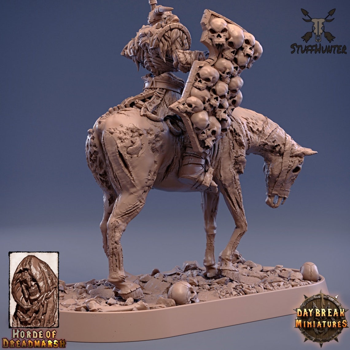 Undead Skeleton Commander Ash 32 Mm 75 Mm Tabletop Miniature | Etsy