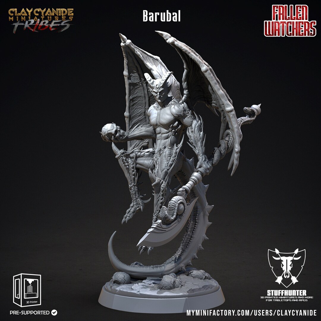Barubal Fallen Watchers Tabletop Fantasy Dnd Demon Demigod Fallen ...