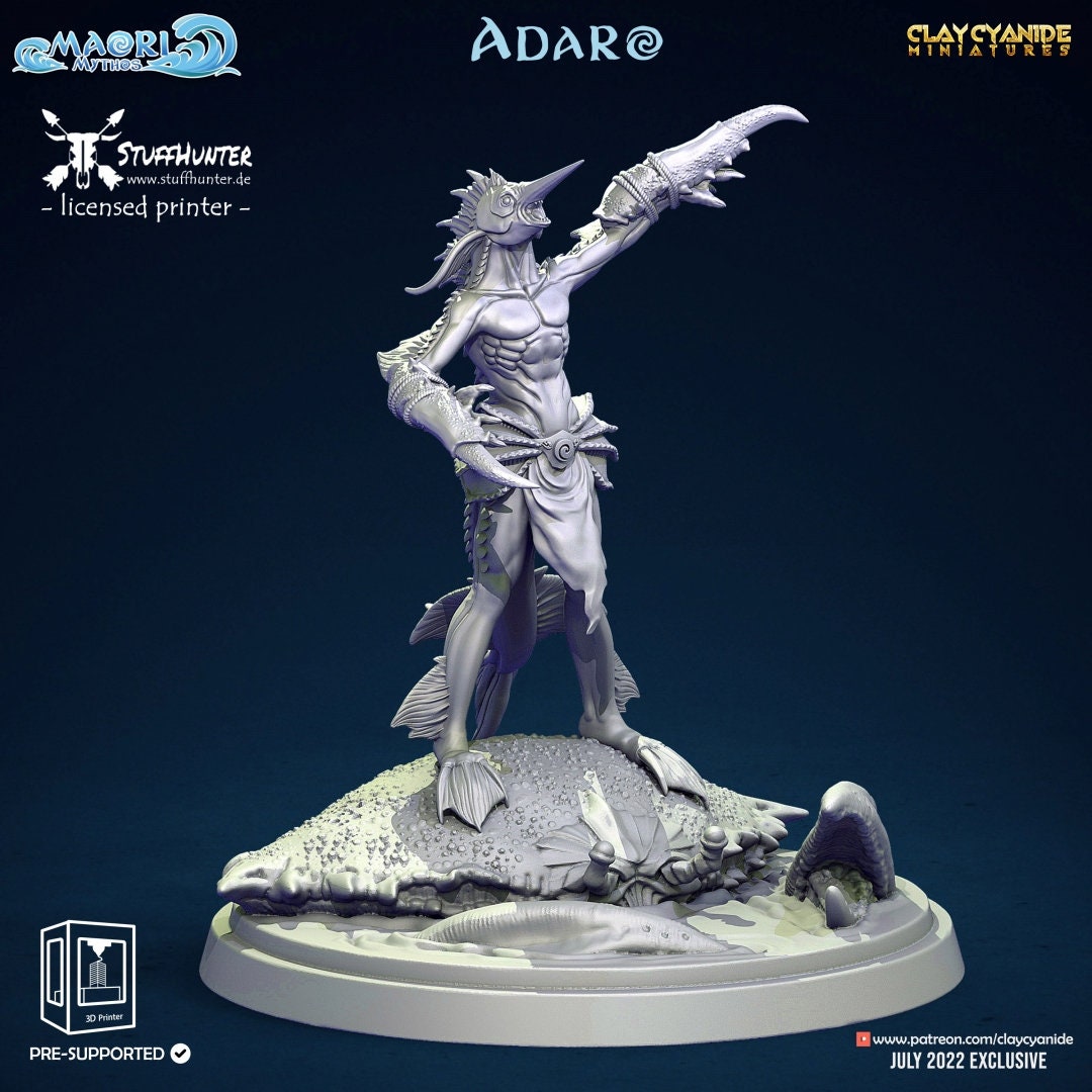 Maori Myth Adaro 3 Tabletop Warrior Water Fish People - Etsy