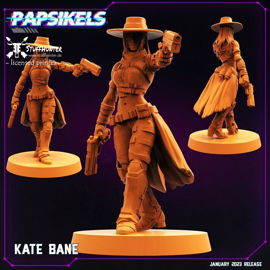 Kate Bane Papsikels Cyberpunk Tabletop Wargaming Sci-fi 28-32mm ...