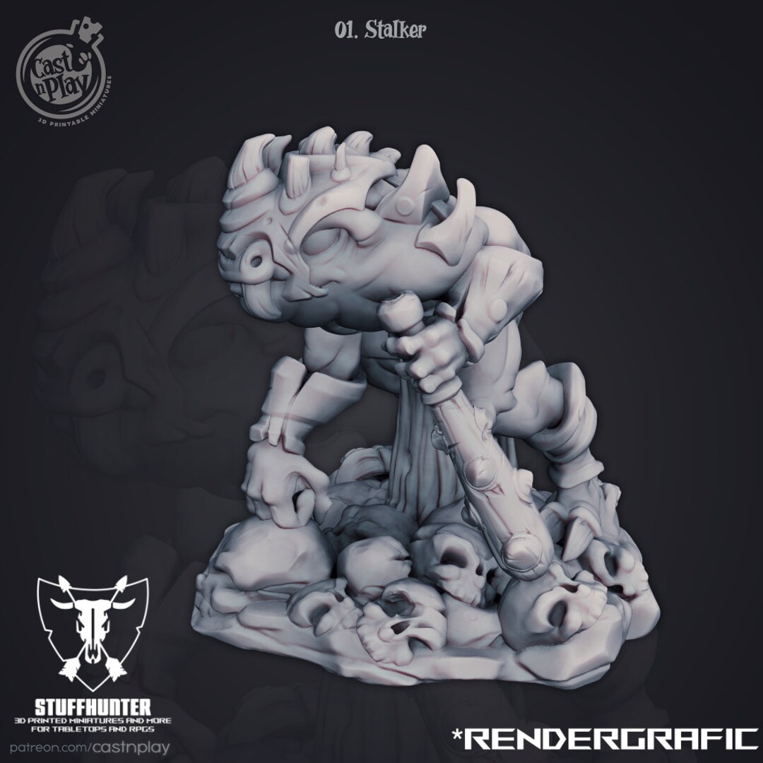 Stalker - Castnplay - Dnd Miniature Tabletop Monster Creature - Etsy
